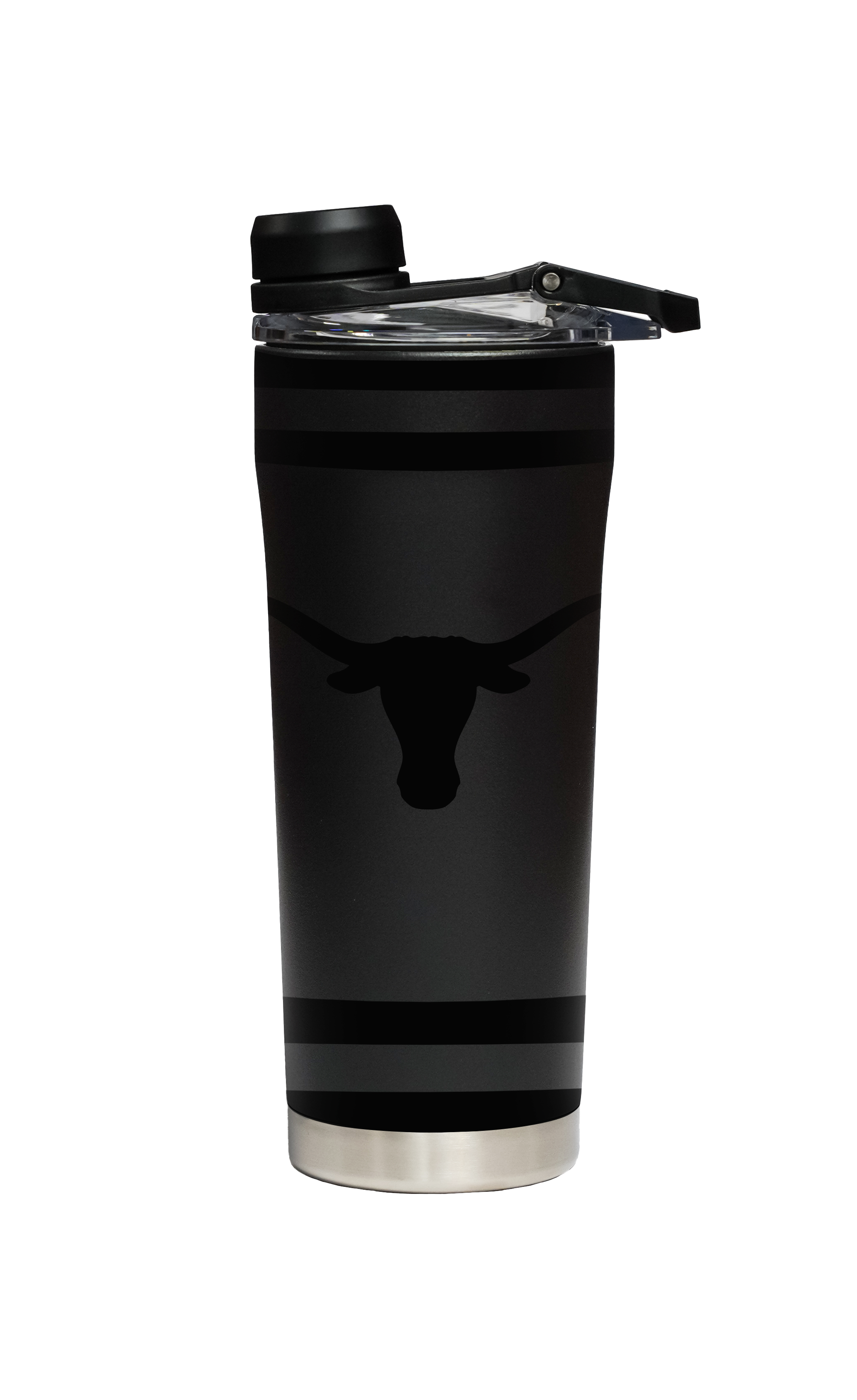 GameTime SideKicks - Texas Longhorns Matte Black Stainless Steel Shaker ...